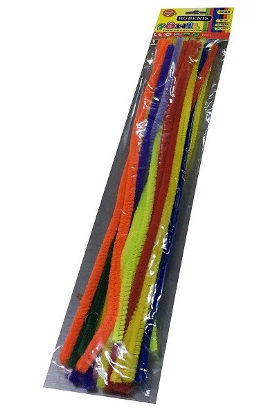 Rubenis Tüylü Tel Şönil 30 cm 10 Renk 24 Adet