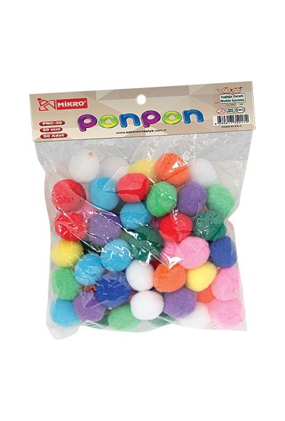 Mikro Pnc-30 30Mm 50 Li Ponpon Mikro Pnc-30 30Mm 50 Li Ponpon