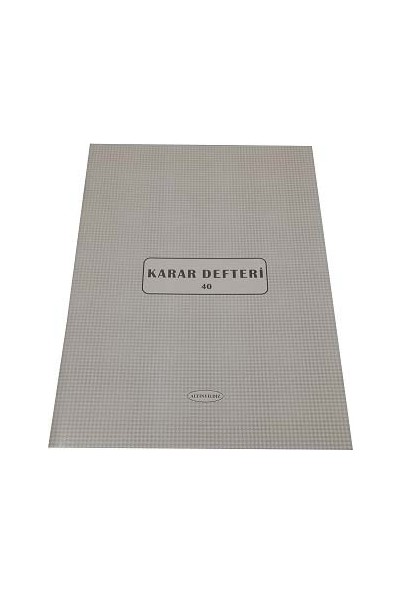 Altınyıldız Karar Defteri 40 yaprak Karton Kapak Altınyıldız Karar Defteri 40 yaprak Karton Kapak