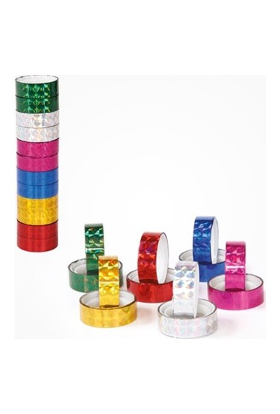 Onas Renkli Bant Metalik Renkler 6x2=12 Adet Onas Renkli Bant Metalik Renkler 6x2=12 Adet