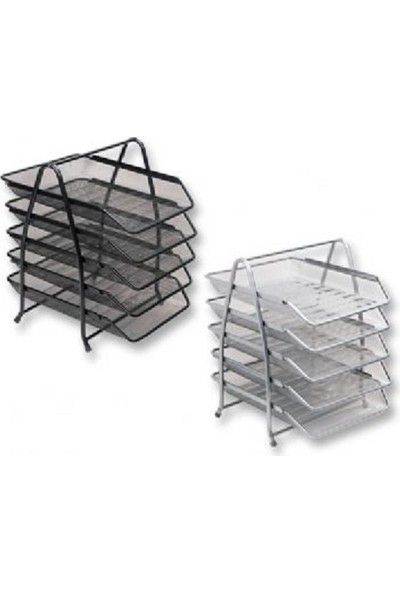 Rubenis 5'li Tel Evrak Rafı Siyah