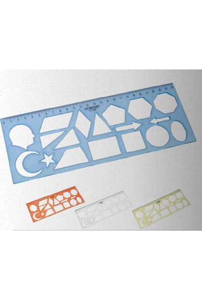 Rubenis Geometrik Şekilli Şablon Cetvel