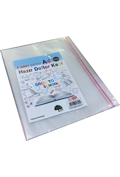 Abka A4 Hazır Defter Kabı Yapışkanlı Şeffaf