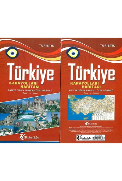 Keskin Color Türkiye Kara Yolları Haritası