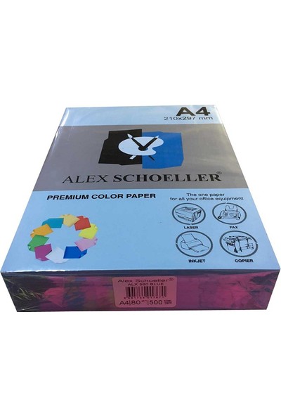 Alex Schoeller A4 Fotokopi Kağıdı 500 lü Mavi 580