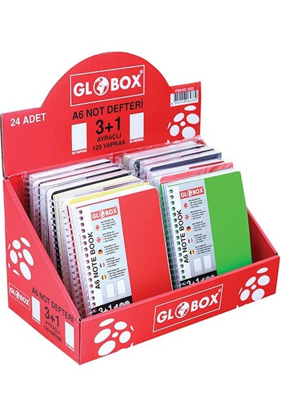 Globox A6 Ayraçlı Defter 3+1 120Yp Globox A6 Ayraçlı Defter 3+1 120Yp