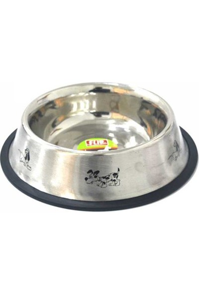 16 Oz. KE-3203MD Figürlü Çelik Mama Kabı