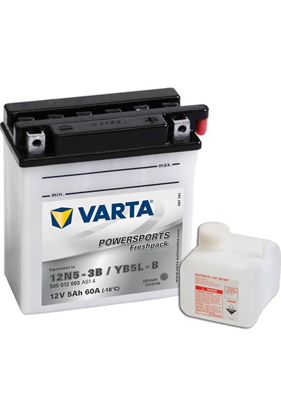 Varta Yb5L B (12N5 3B) 12V 5Ah Motosiklet Aküsü