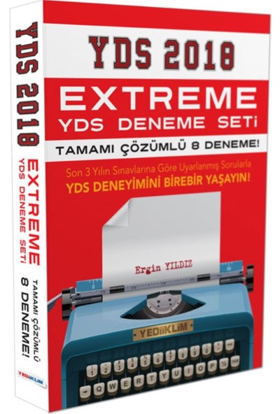 Yediiklim Yayınları 2018 YDS Extreme Tamamı Çözümlü 8 Deneme Seti