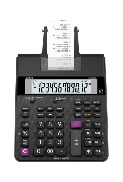 Casio HR - 150RC 12 Hane Şeritli Hesap Makinesi Casio HR - 150RC 12 Hane Şeritli Hesap Makinesi