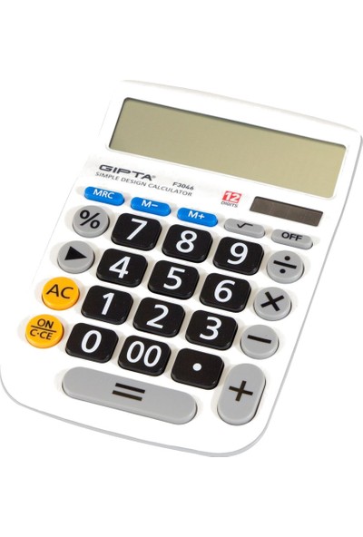 Gıpta F3046 12 Haneli Hesap Makinesi Gıpta F3046 12 Haneli Hesap Makinesi
