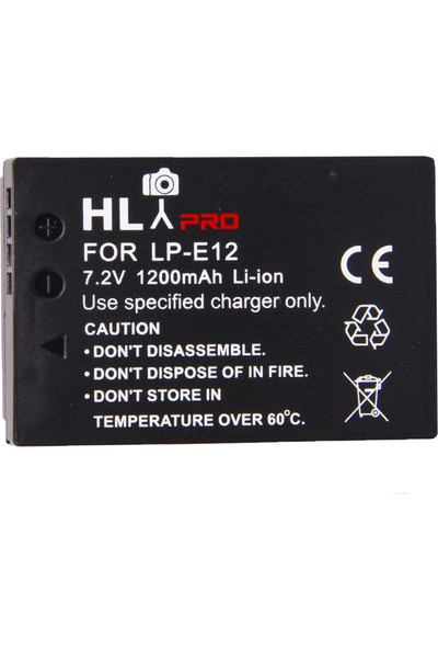 Canon 100D İçin LP-E12 LPE12 Batarya