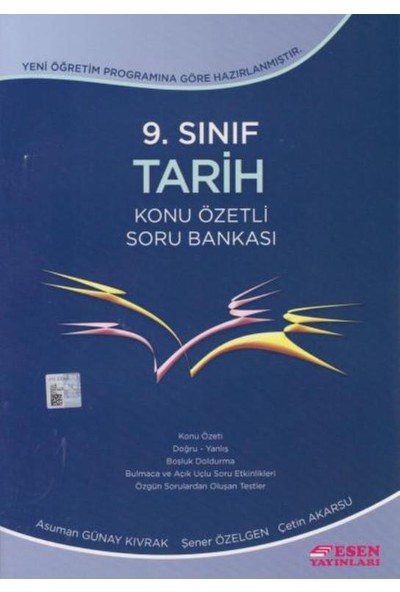 Esen Yayınları 9. Sınıf Tarih Konu Özetli Soru Bankası - Asuman G.Kıvrak Şener Özelgen Çetin Akarsu