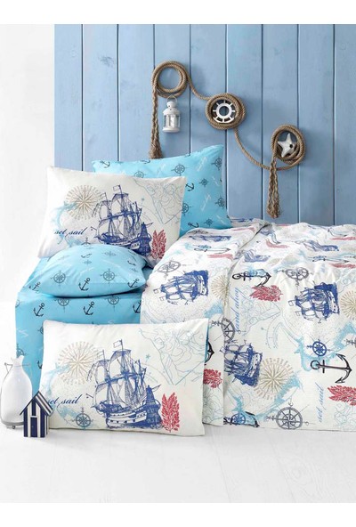 Eponj Home Baskılı Pike Takımı Tek Kişilik Marin Turkuaz Eponj Home Baskılı Pike Takımı Tek Kişilik Marin Turkuaz