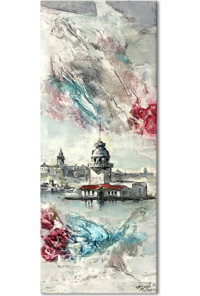 Özverler İstanbul Kız Kulesi Kanvas Tablo