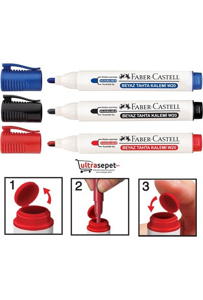 Faber-Castell Beyaz Tahta Kalemi Kırmızı Doldurulabilir Faber-Castell Beyaz Tahta Kalemi Kırmızı Doldurulabilir