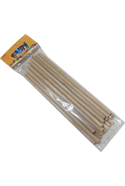 Puti Ahşap Renksiz Çöp Çubuğu Silindir (Dondurma)