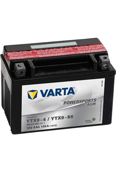 Varta Ytx9 Bs (Ytx9 4) Motosiklet Aküsü 12V 8Ah Varta Ytx9 Bs (Ytx9 4) Motosiklet Aküsü 12V 8Ah