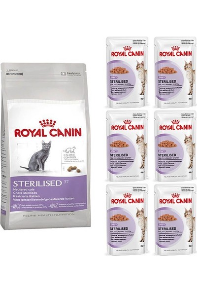 Royal Canin Sterilised 37 Kisirlaştirilmiş Kedi Mamasi 2 Kg 6 Adet Royal Canin Gravy Sterilised Kisirlaştirilmiş Kediler Için Konserve 85 Gr Royal Canin Sterilised 37 Kisirlaştirilmiş Kedi Mamasi 2 Kg 6 Adet Royal Canin Gravy Sterilised Kisirlaştirilmiş Kediler Için Konserve 85 Gr