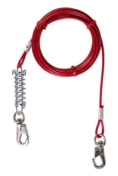 GoodnesPet Köpek İçin Çelik Bahçe Bağlama Halatı 6,5 Metre GoodnesPet Köpek İçin Çelik Bahçe Bağlama Halatı 6,5 Metre