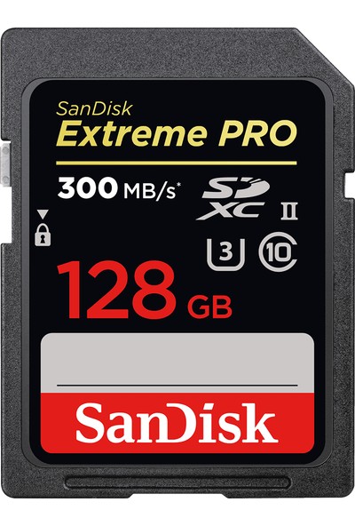 SanDisk Extreme Pro 128GB 300MB/s Class 10 UHS-II SDHC Hafıza Kartı SDSDXPK-128G-GN4IN
