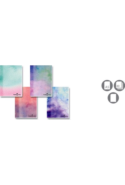 Faber-Castell Krt Kpk Dik A5 Watercolors 4'Lü Set