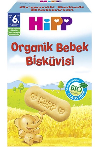 Hipp Organik Bebek Bisküvisi 150 gr - 3'lü Hipp Organik Bebek Bisküvisi 150 gr - 3'lü
