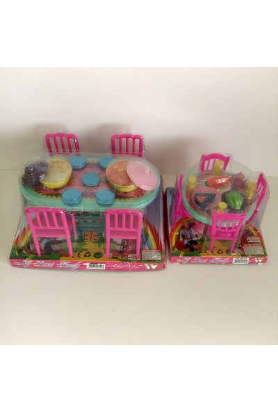 Hdm Mutfak Seti Oyuncak Yemek Takımı Masa Sandalye 2 Takım