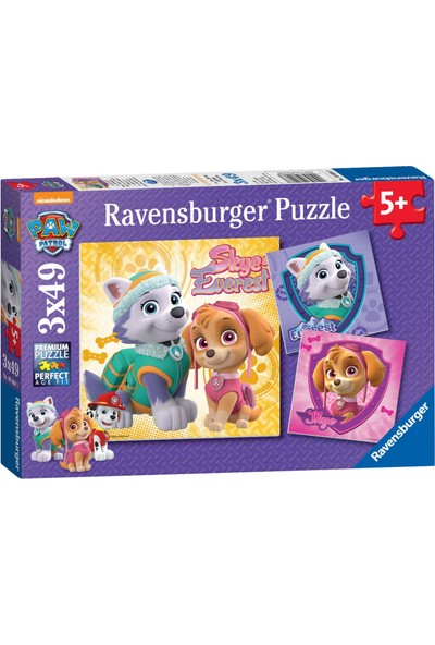 Ravensburger 3 x 49 Parça Paw Patrol Skye Puzzle