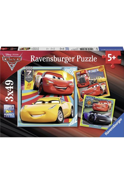 Ravensburger Disney Cars 3 3 x 49 Parça Çocuk Puzzle (080151) Ravensburger Disney Cars 3 3 x 49 Parça Çocuk Puzzle (080151)