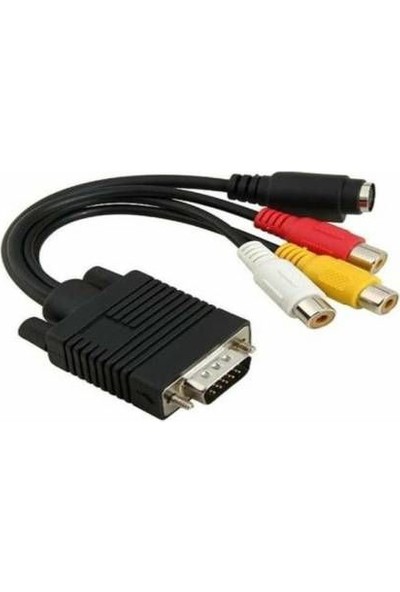 Rewel Vga Tos Kablo 3 RCA S Video 30 Cm