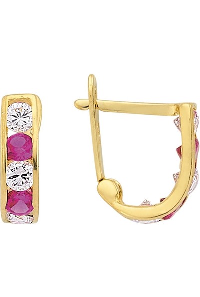 Sembol Gold Altın Çocuk J Küpe T208