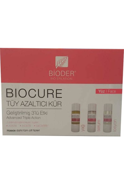 Bioder Biocure Tüy Azaltıcı Kür 3X5 Ml Yüz Bioder Biocure Tüy Azaltıcı Kür 3X5 Ml Yüz