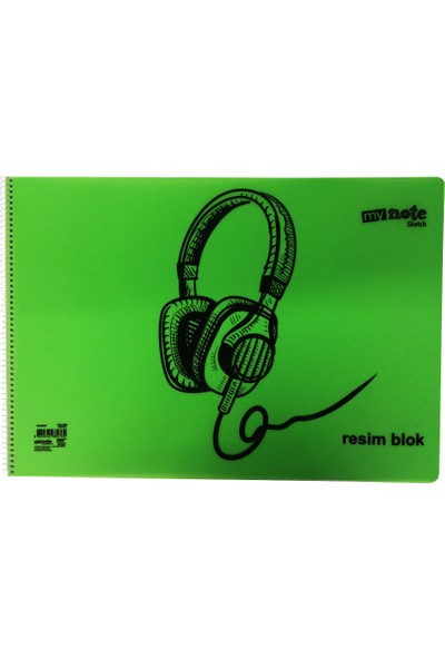My Note Sketch 120Gr 35 X 50 Cm 30 Yaprak Resim Blok Yeşil Uc300210