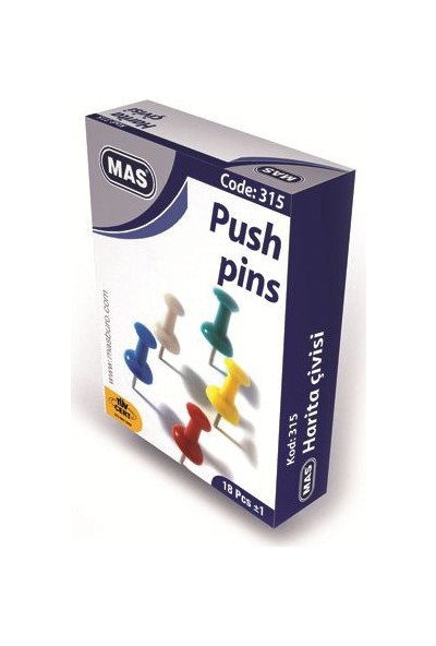 Mas 315 Renkli Harita Çivisi
