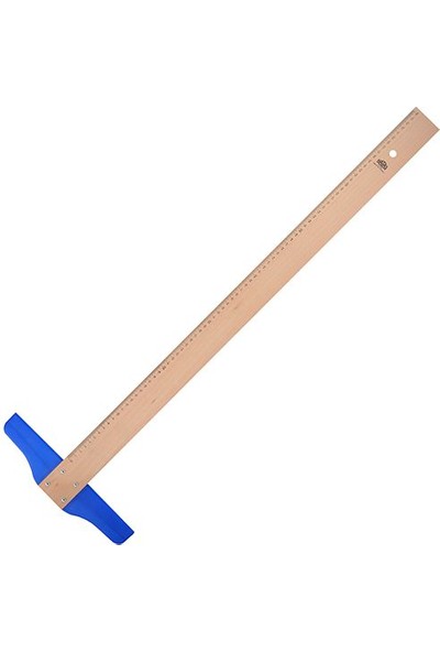 Hatas 1010 Tekniker 75 Cm Mavi Başlıklı Tahta T Cetveli