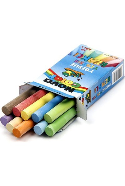 Nova Color Nova Color Tozsuz Tebeşir 10'Lu Renkli Nova Color Nova Color Tozsuz Tebeşir 10'Lu Renkli