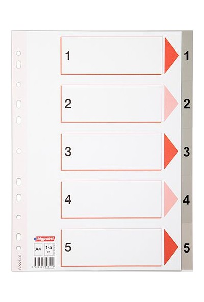 Bigpoint Seperatör A4 1-5 Rakamlı (Bp227-05)