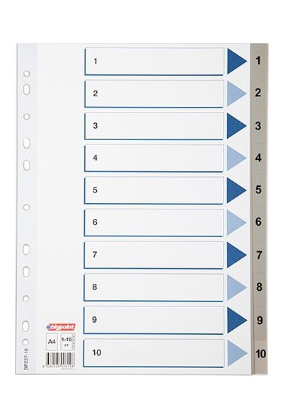Bigpoint Seperatör A4 1-10 Rakamlı (Bp227-10)