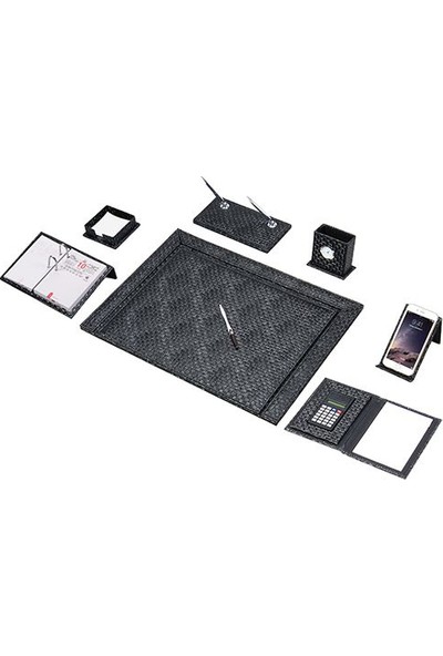 Gülpaş Sümen Takımı 10 Parça Örgü Desenli Lüks Çerçeveli 237 - Siyah Gülpaş Sümen Takımı 10 Parça Örgü Desenli Lüks Çerçeveli 237 - Siyah