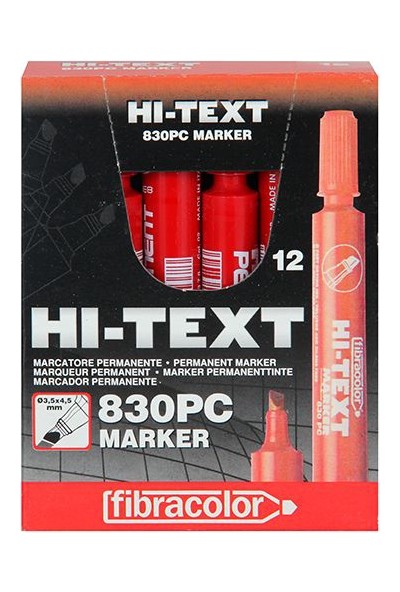 Hi-Text Koli Kalemi Kesik Uçlu Permanent 12'Li Paket (830C) Renk -.. Hi-Text Koli Kalemi Kesik Uçlu Permanent 12'Li Paket (830C) Renk -..