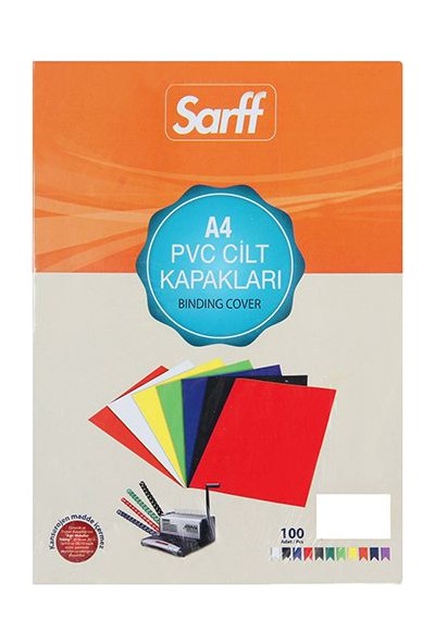 Sarff Cilt Kapağı Pvc 160 Micron A4 Beyaz 100’Lü Paket Sarff Cilt Kapağı Pvc 160 Micron A4 Beyaz 100’Lü Paket