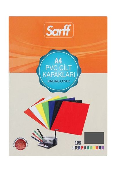 Sarff Cilt Kapağı Pvc 160 Micron A4 Şeffaf 100’Lü Paket Sarff Cilt Kapağı Pvc 160 Micron A4 Şeffaf 100’Lü Paket
