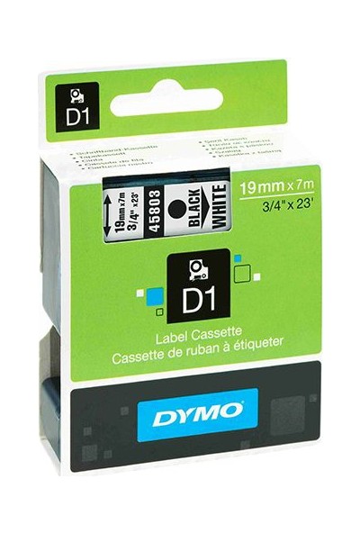 Dymo D1 Yedek Şerit 19 Mm X 7 M Renk - Beyaz/Siyah Dymo D1 Yedek Şerit 19 Mm X 7 M Renk - Beyaz/Siyah
