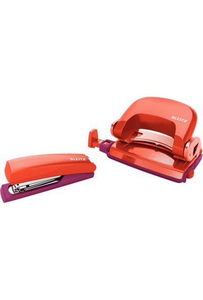 Leitz Urban Chic Zımba ve Delgeç Set Pembe-Kırmızı L-5559 Leitz Urban Chic Zımba ve Delgeç Set Pembe-Kırmızı L-5559