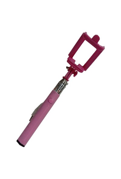 Monopod Selfie Çubuğu Pembe
