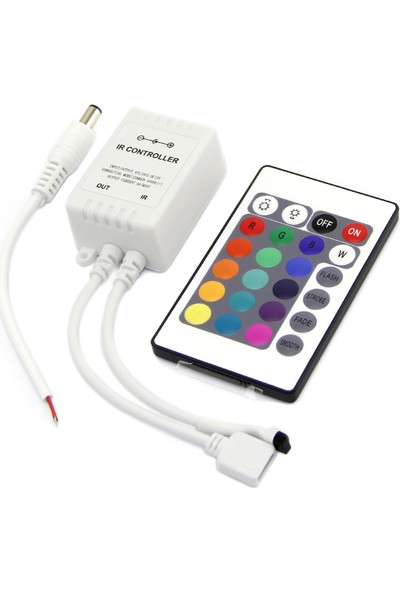 Rgb Şerit Led Kumandası 6 Amper 24 Tuşlu Rgb Şerit Led Kumandası 6 Amper 24 Tuşlu