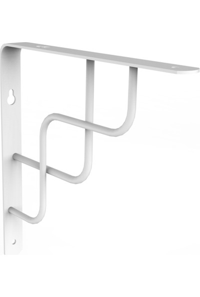 Zig Zag Raf Altı Konsol 200X200 Mm BEYAZ