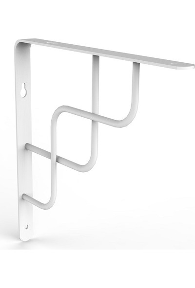 Zig Zag Raf Altı Konsol 250X250 Mm BEYAZ