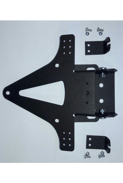 Motospartan Motosiklet Katlanır Plakalık Siyah